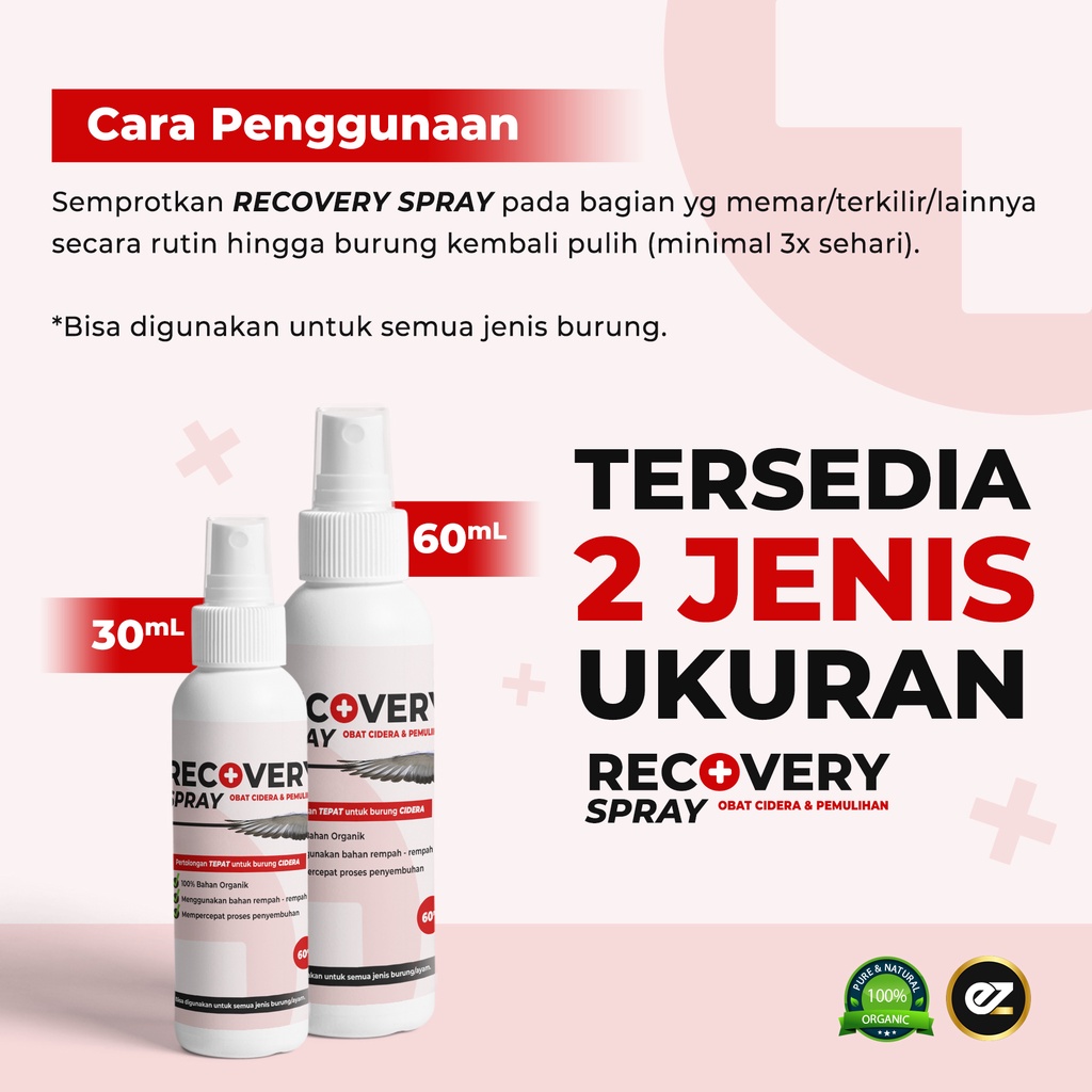 RECOVERY Spray untuk burung CIDERA terkilir patah tulang keseleo ...