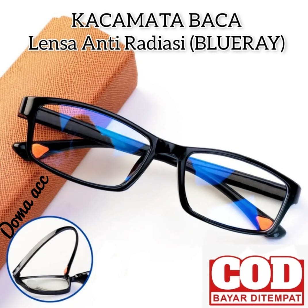 Kacamata Baca Lensa Blue Ray Anti Radiasi Pria Dan Wanita Frame Lentur ...