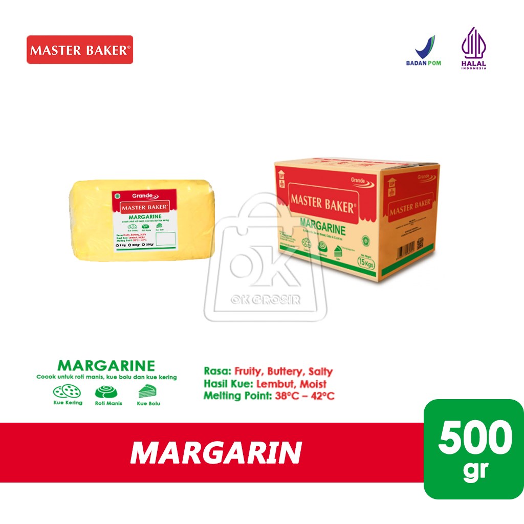(500g) Margarin Grande Master Baker Serbaguna Margarine | Lazada Indonesia