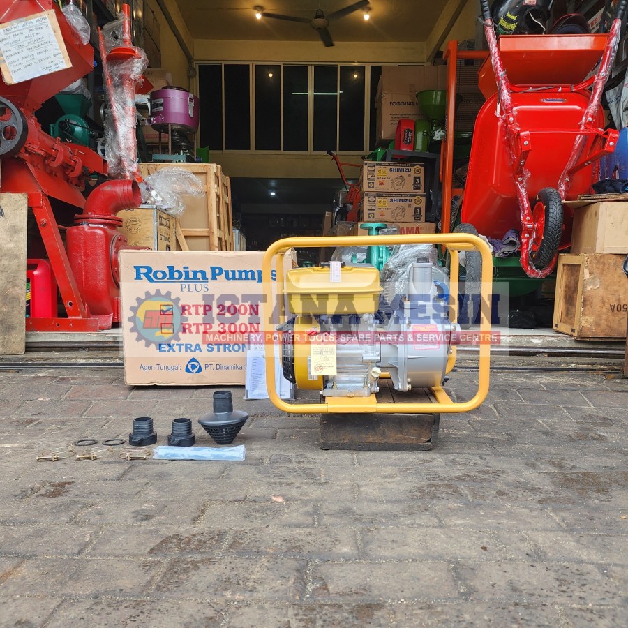 MESIN POMPA AIR BENSIN 2" ALKON WP 20 POMPA IRIGASI ROBIN RTP 200N ...