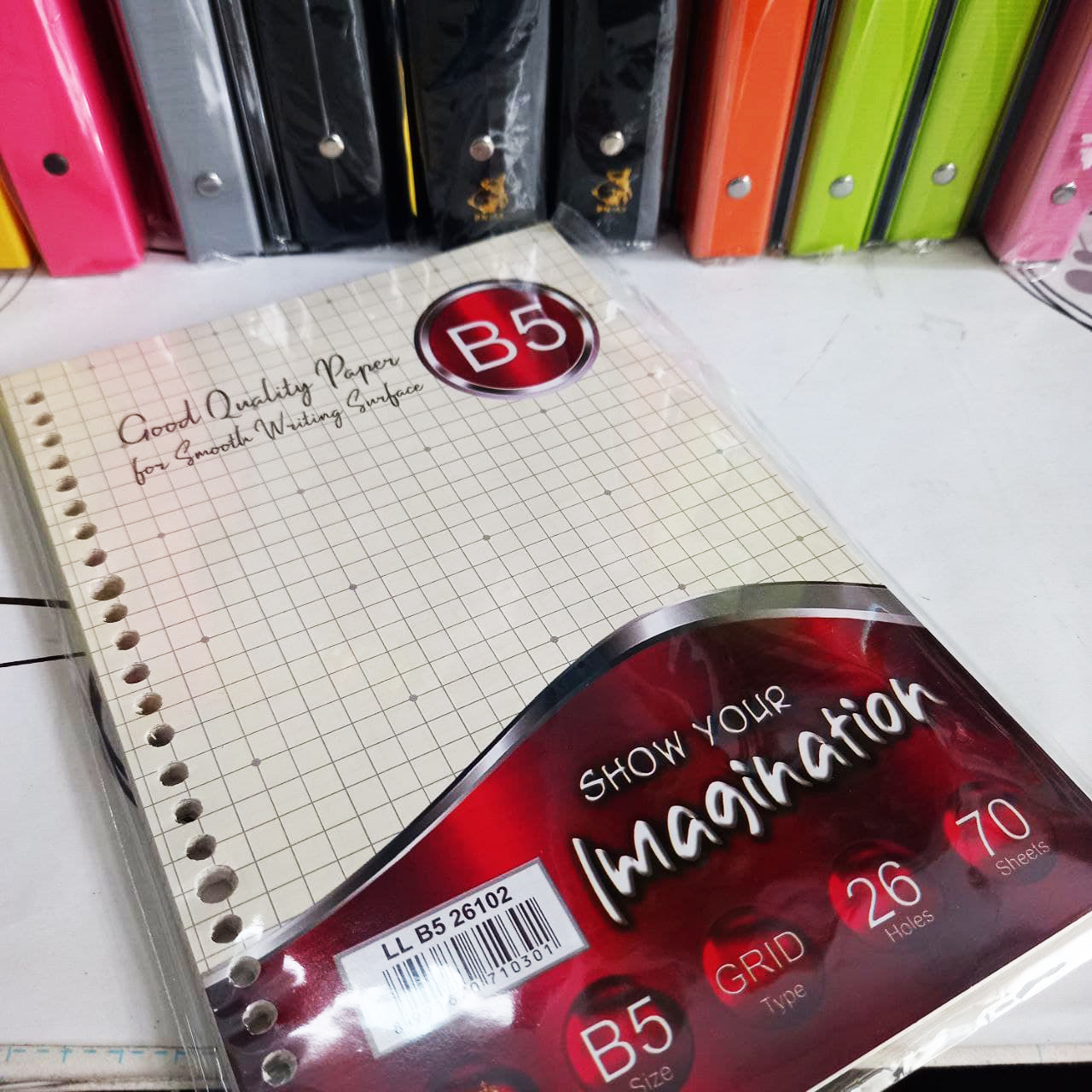 Isi Binder B5 70 lembar Dots Grid Kertas Binder Titik Kotak Loose Leaf ...