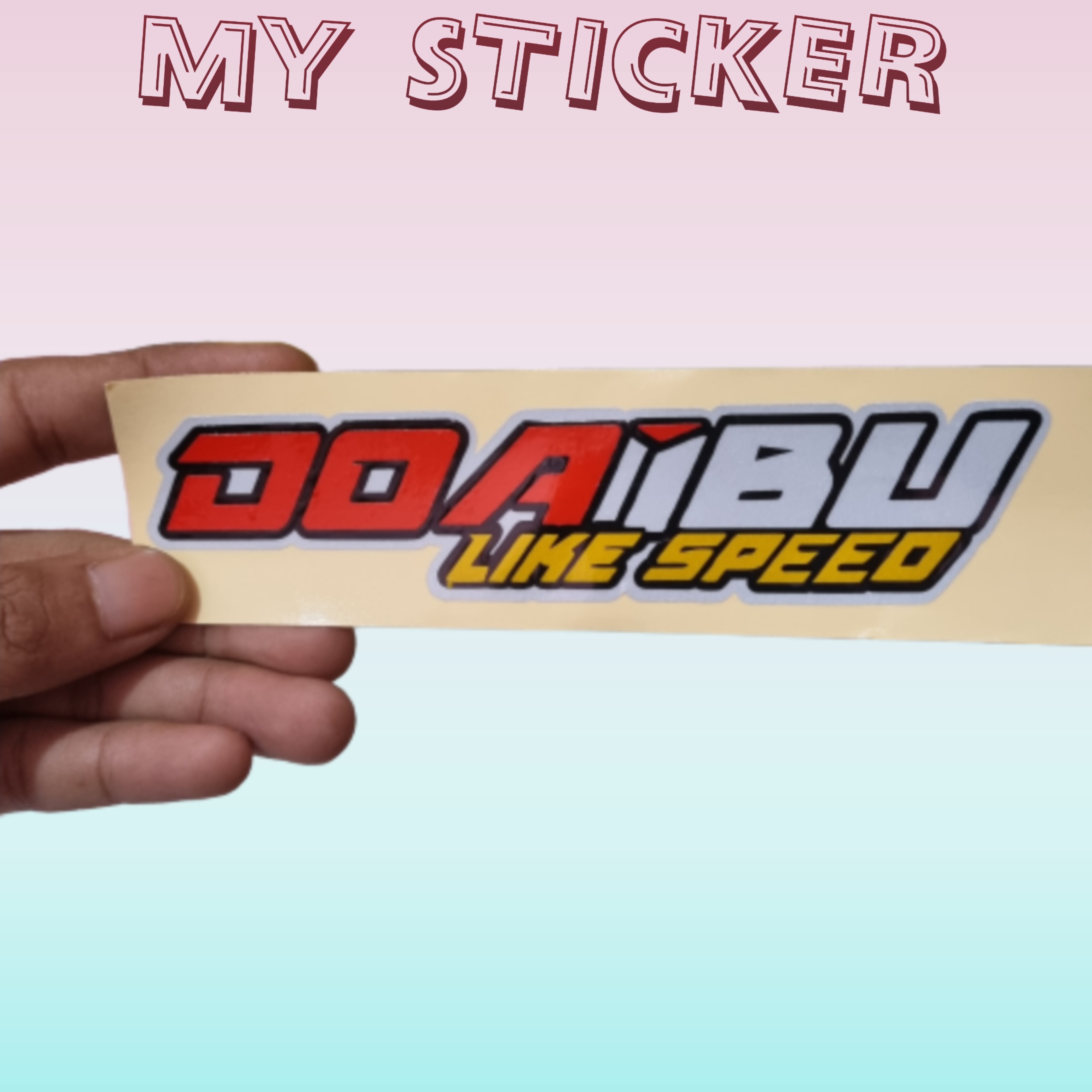 CUTTING STIKER RACING DOA IBU LIKE SPEED , sticker variasi motor ...