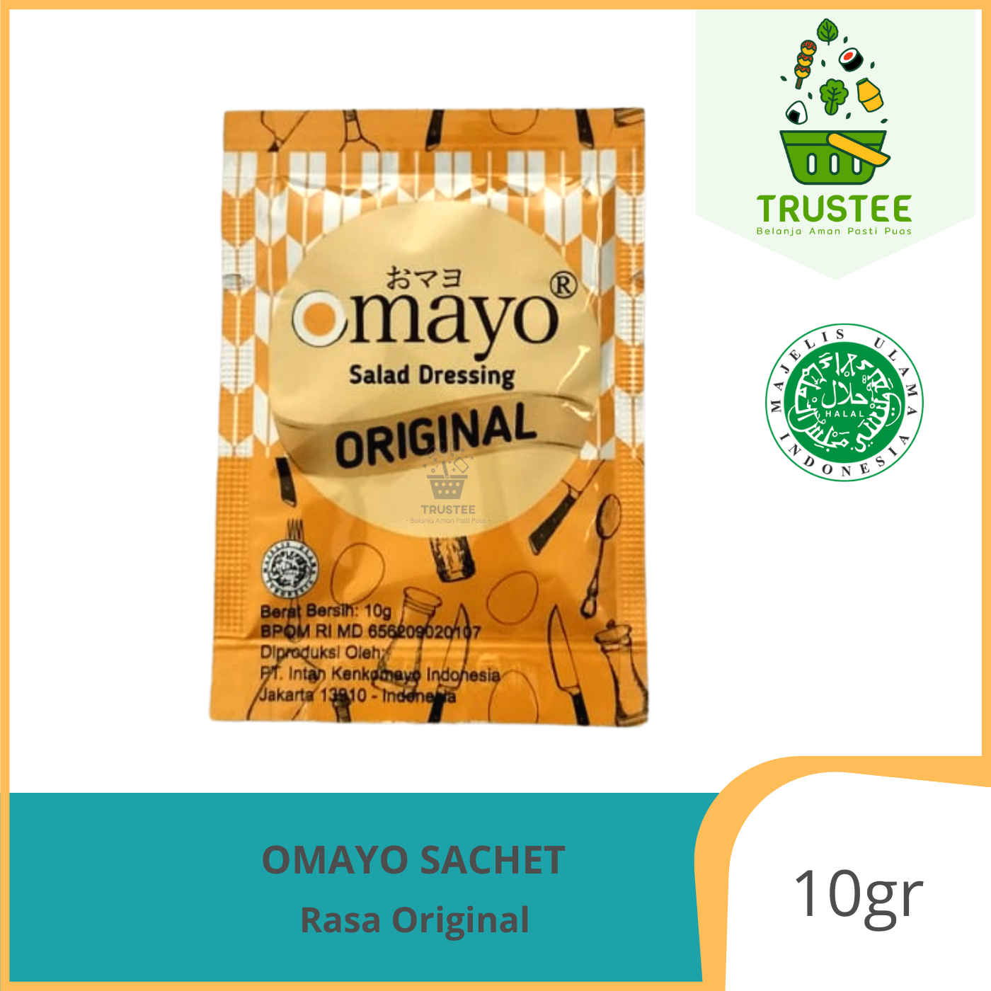 Mayonaise Omayo Mayo ORIginal Sachet 10gr Mayonnaise Halal | Lazada ...