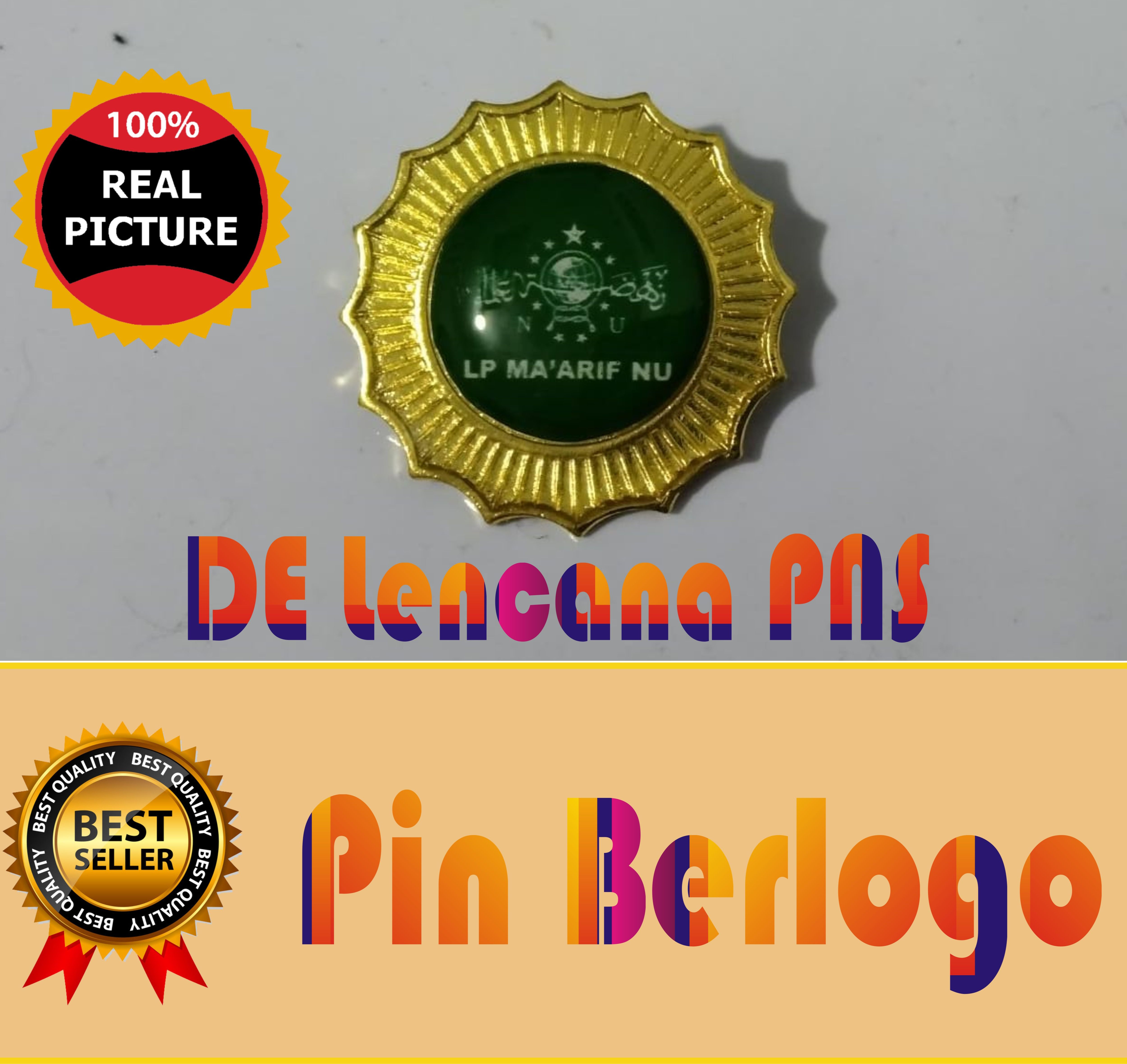 Pin logo LP Maarif NU warna emas tidak akan luntur | Lazada Indonesia