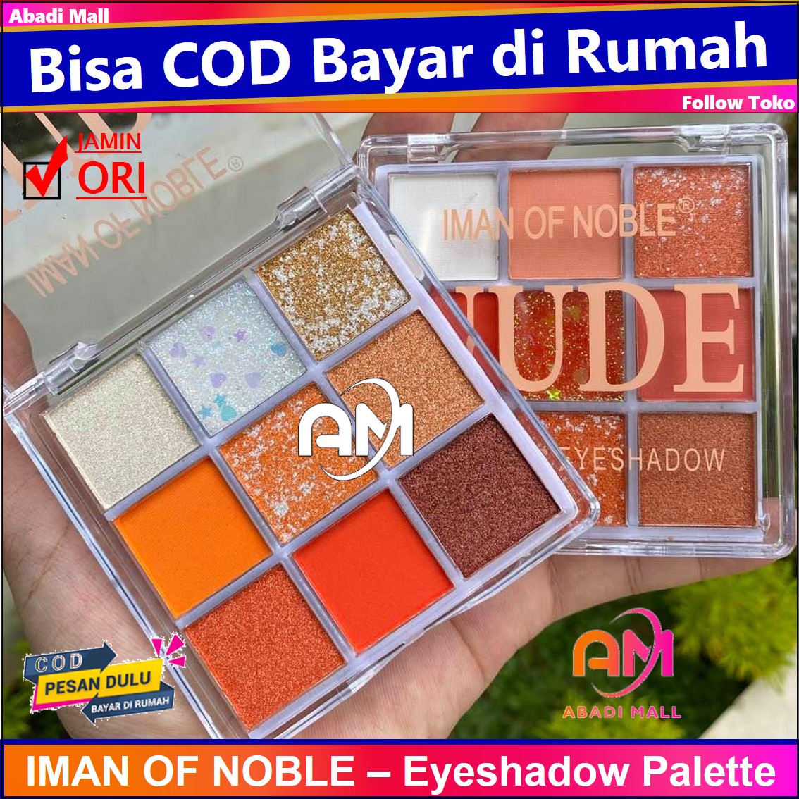 Iman Of Noble Eyeshadow 9 Warna Nude Original Make Up Kit Mata Yang ...