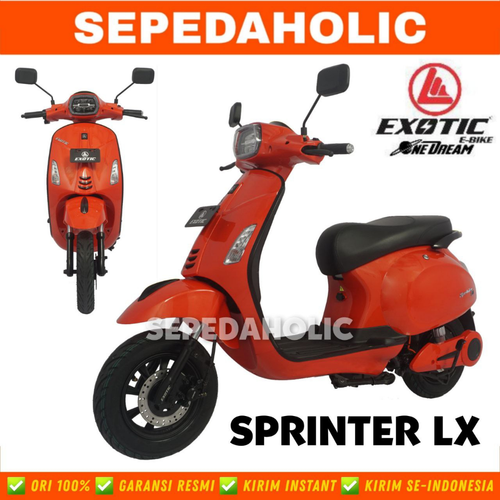 Sepeda Motor Listrik EXOTIC SPRINTER LX 1200 Watt Electric E Bike ...