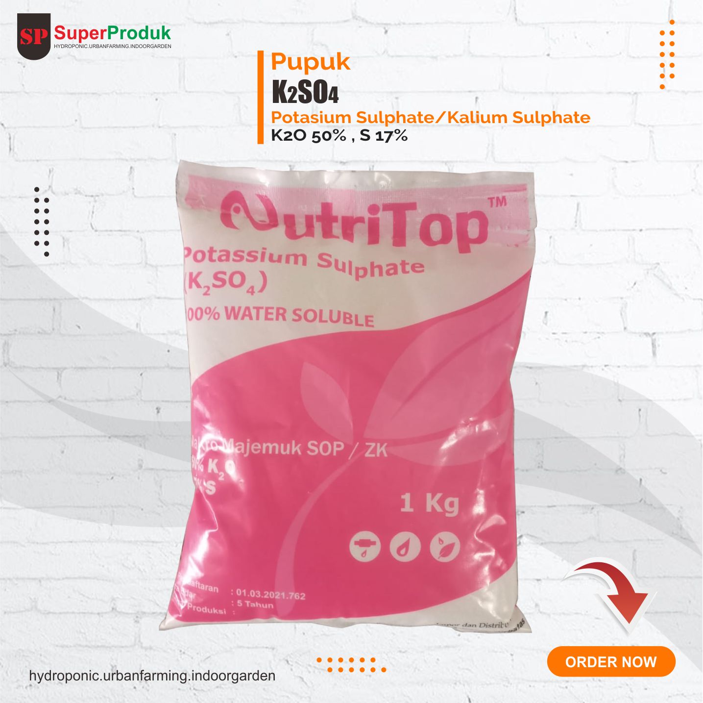 Pupuk Kalium Sulfat SOP Nutritop 1kg | Lazada Indonesia