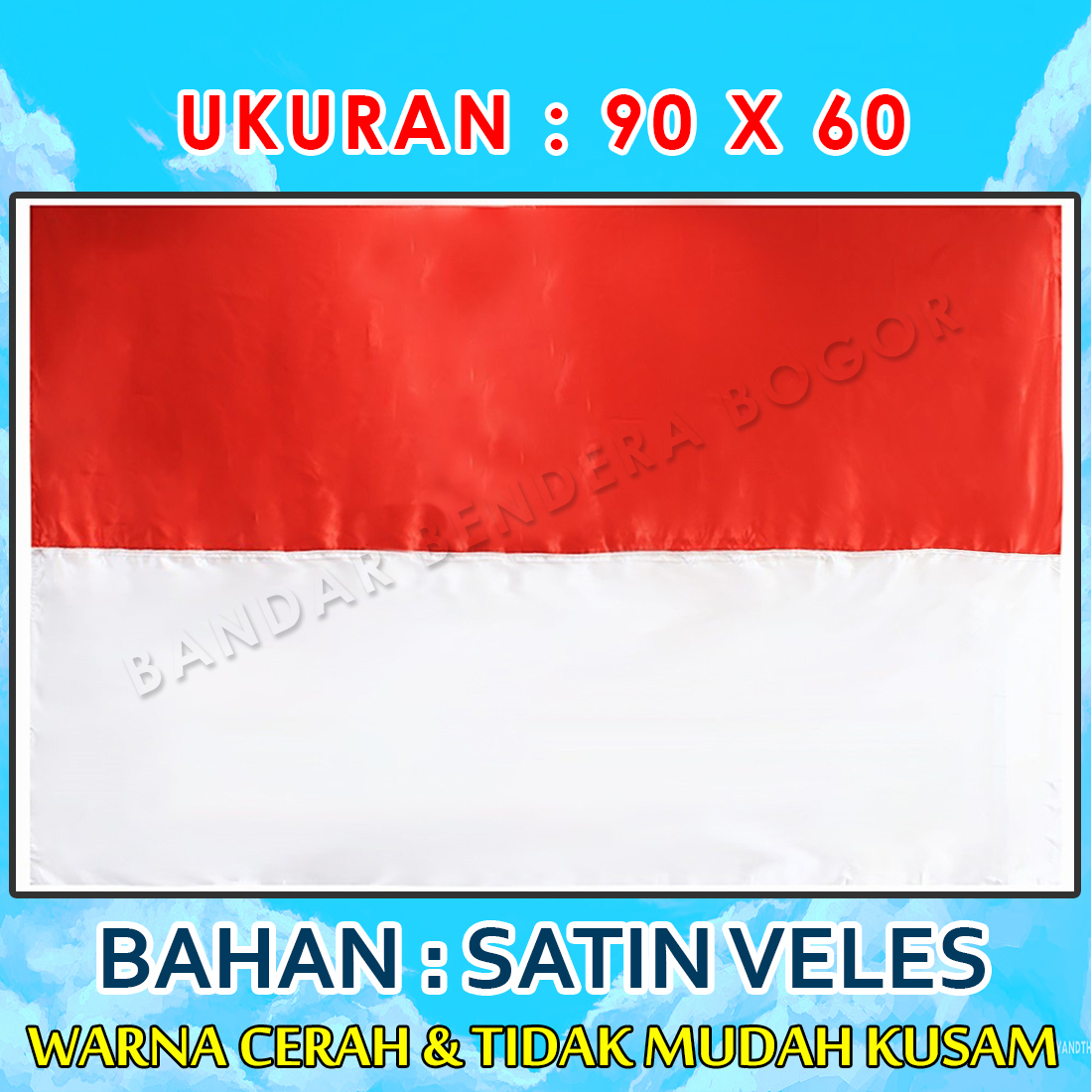Bendera Merah Putih 90 X 60. Bendera Upacara, Bendera acara besar ...