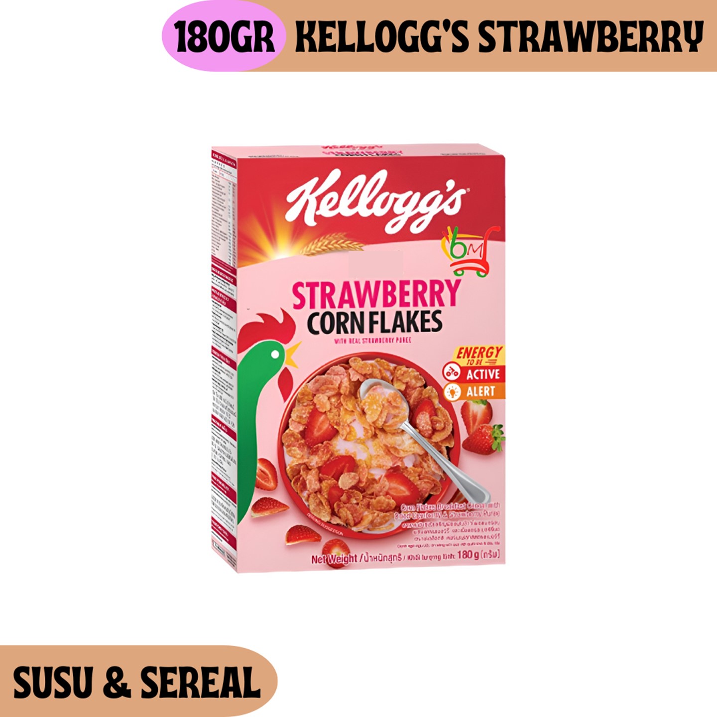 Kellogg's Strawberry Corn Flakes dengan Buah Kering | Lazada Indonesia