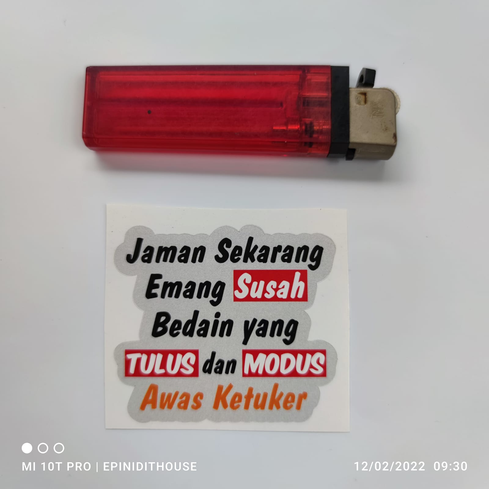 Stiker Modus Tulus Kata Humor Lucu Viral Nyentrik Meme Motor Helm FYP ...