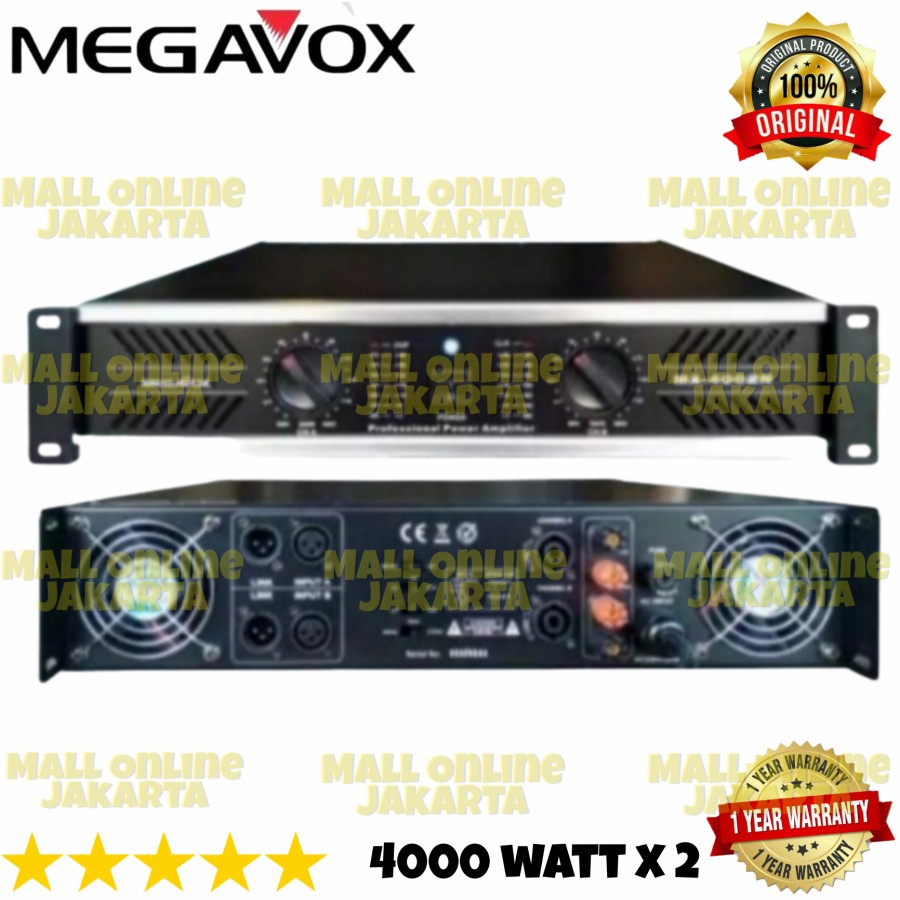 Power megavox Ma4002N 4000 watt amplifier Ma 4002N original | Lazada Indonesia