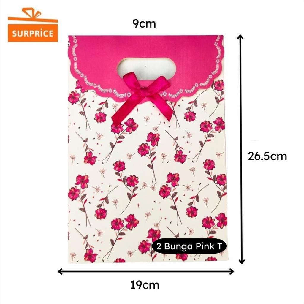 Surprice Paper Bag 19x26.5x9cm / Paper Bag Jepret Velcro / Tas kado ...