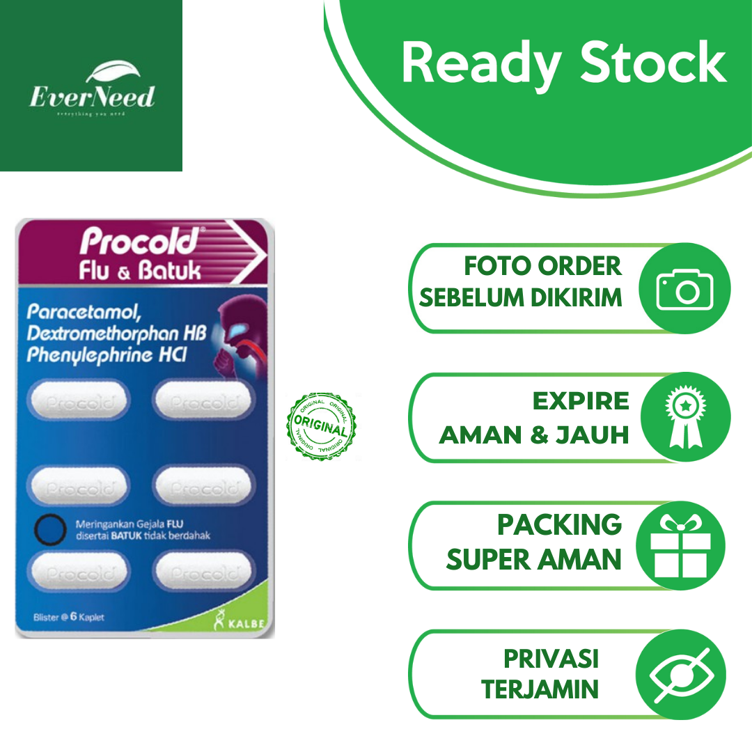 Procold Flu dan Batuk Per Strip 6 Tablet | Lazada Indonesia