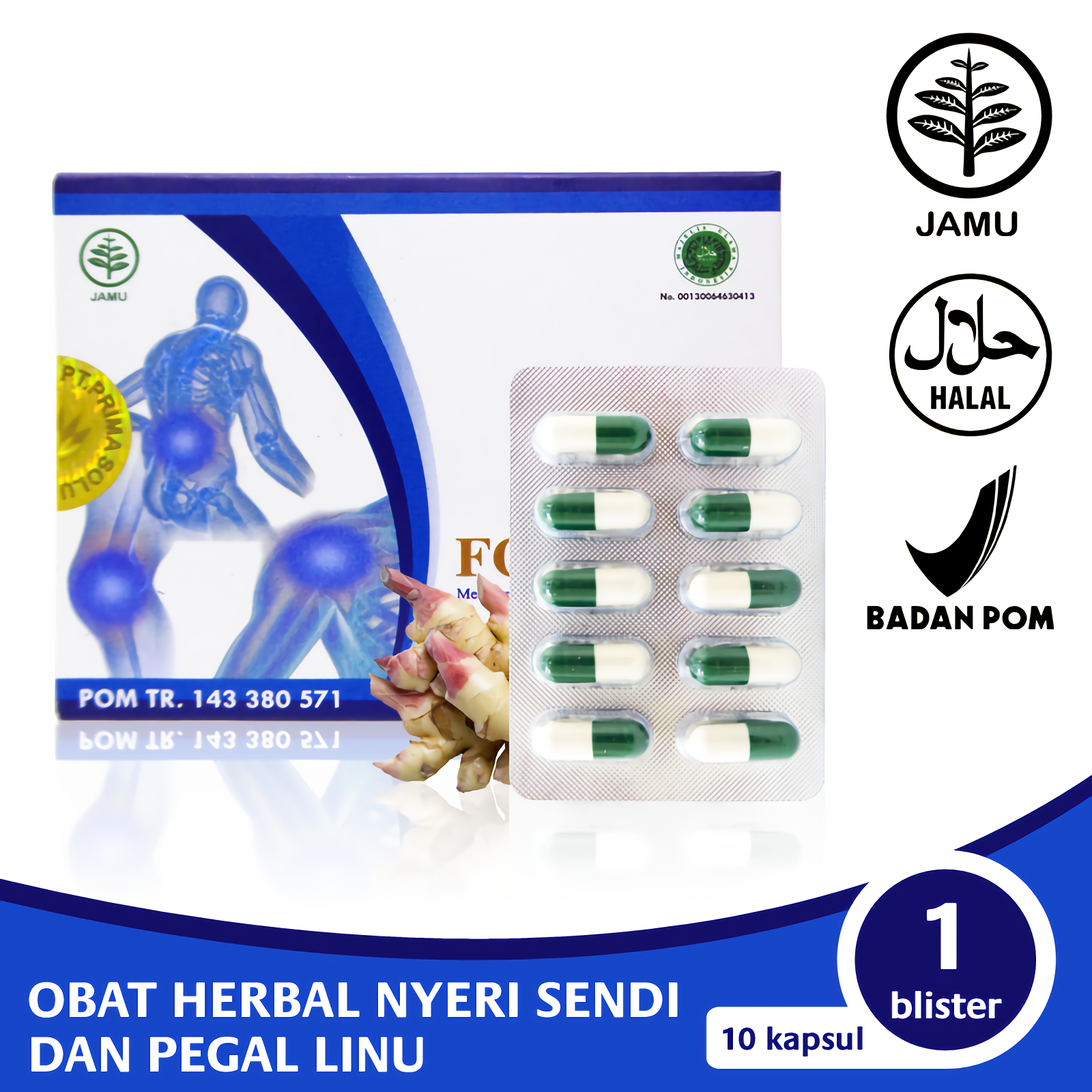 INTAPANNO Forsendi Obat Herbal Nyeri Sendi / Pegal Linu 1 Blister 10 ...