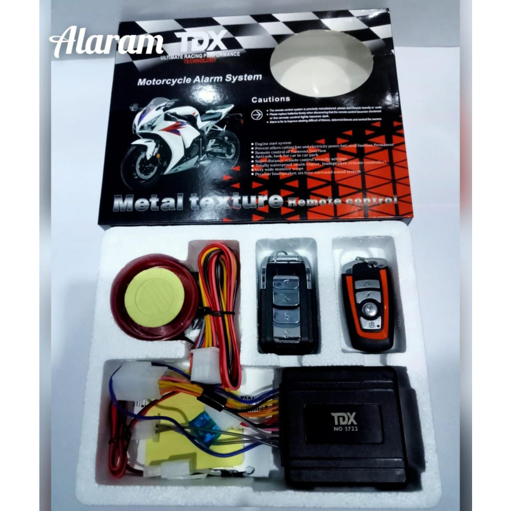 Alarm Motor Remote TDX Fitur Lengkap / motorcycle alarm system TDX ...