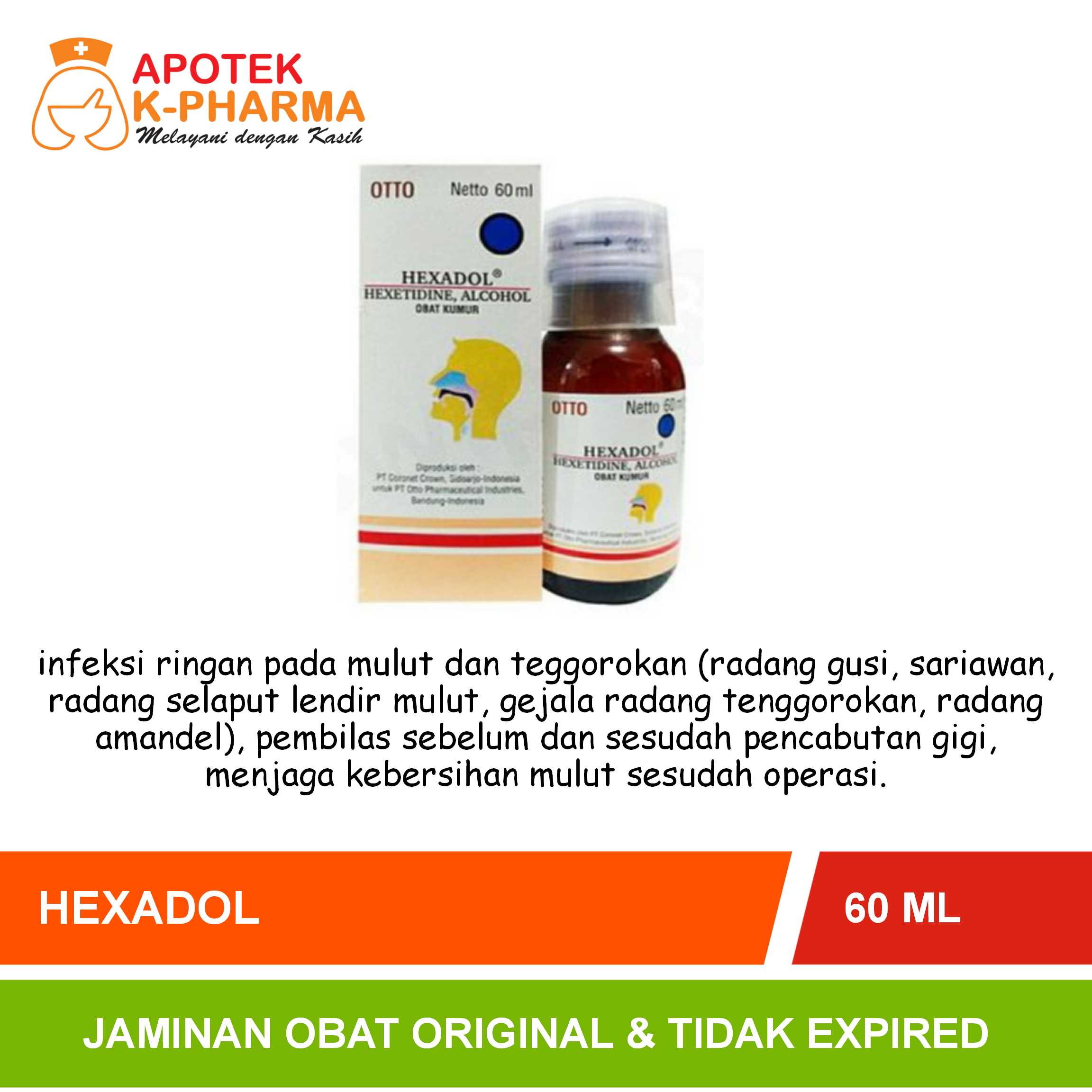 Hexadol Kumur Isi 60ml Obat Original Otto | Lazada Indonesia