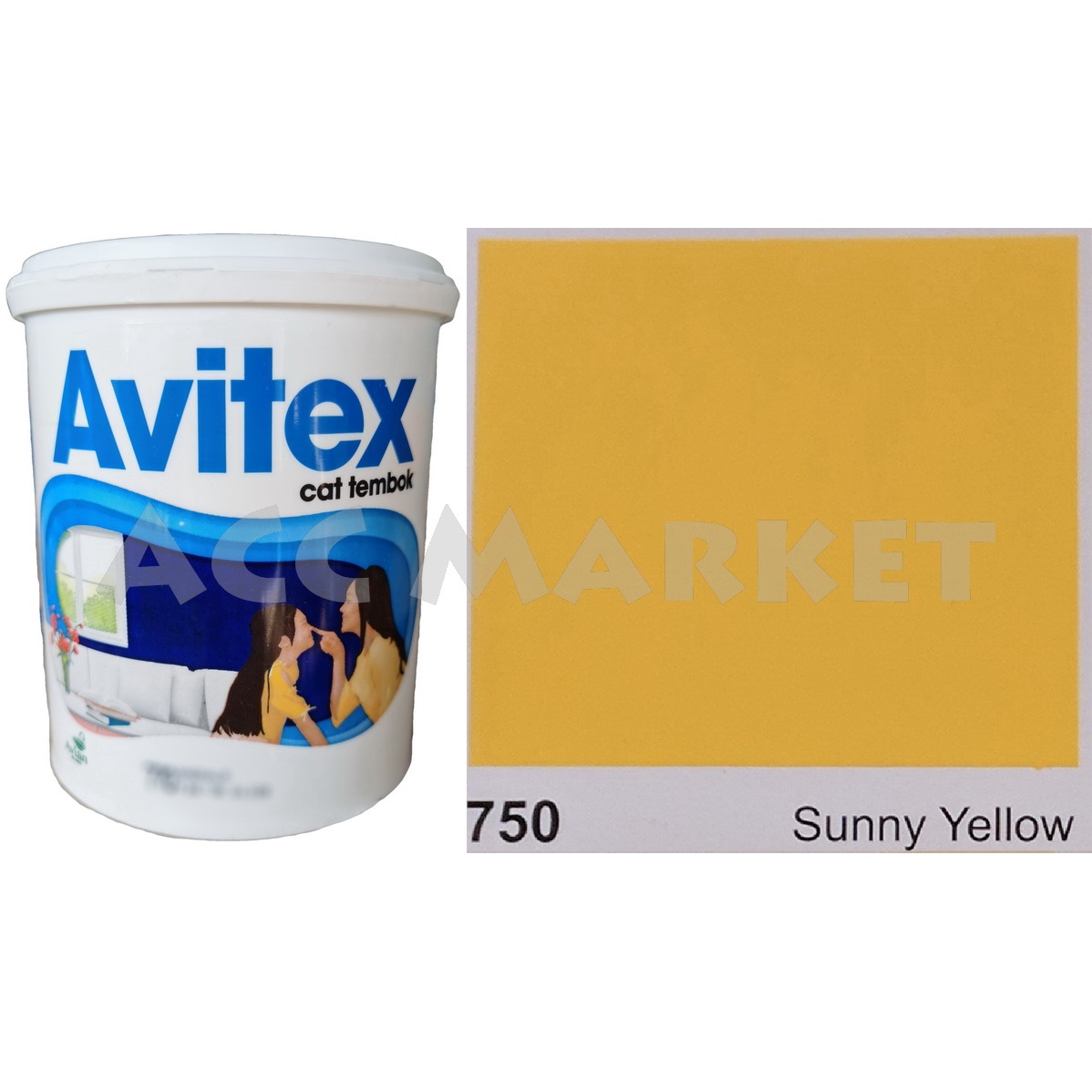 Cat Tembok Avitex Dinding 1kg Kuning Yellow 750 | Lazada Indonesia