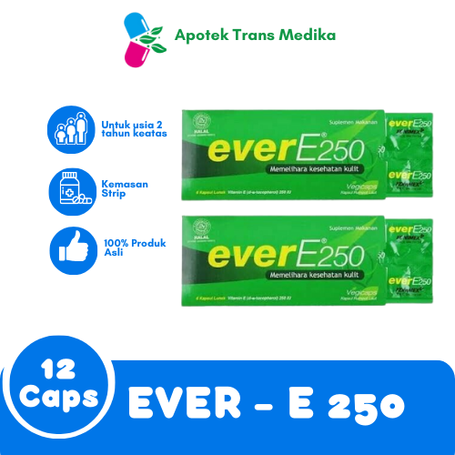 EVER E 250 MG KAPSUL merupakan suplemen yang mengandung Vitamin E yang ...