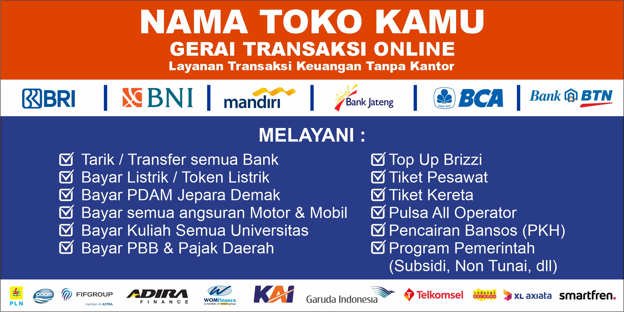 STIKER VINYL PEMBAYARAN CUSTOM TEMPELAN MEJA | Lazada Indonesia