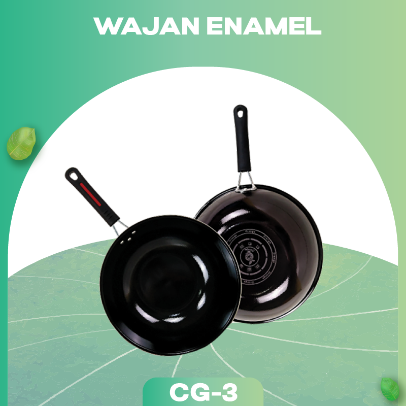 Wajan enamel anti gores anti lengket 34cm wajan masak wajan ...