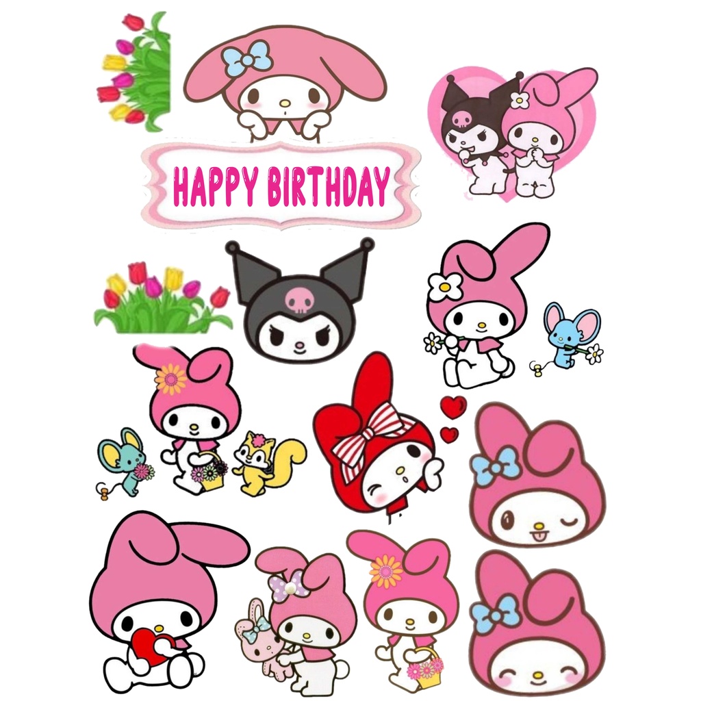 JUMBO TOPPER CAKE TOPPER ULANG TAHUN TOPPER ULTAH / HIASAN KUE MELODY ...