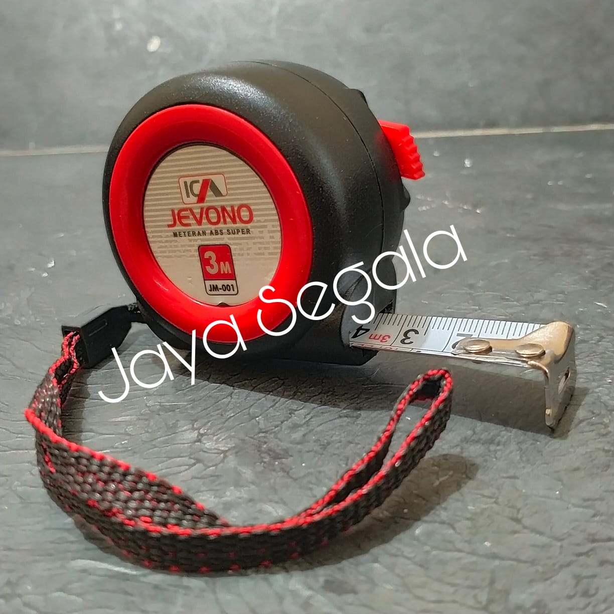 Meteran 3M auto stop JEVONO Measuring tape 3 meter Alat ukur industri ...