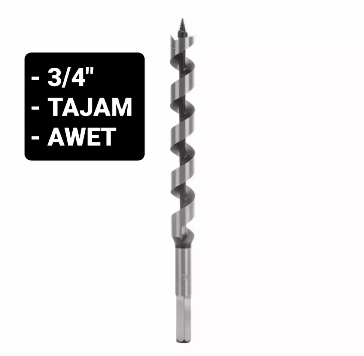 MATA BOR KAYU AUGER UKURAN 3/4" | Lazada Indonesia