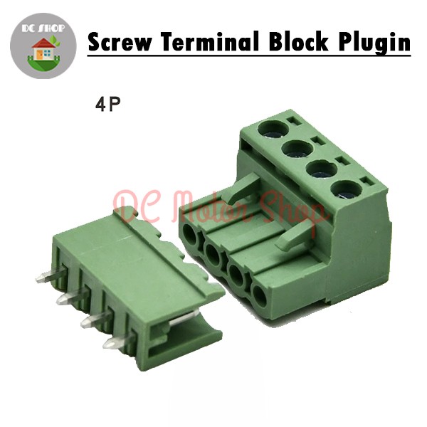 Terminal Block Konektor Plugable 5.08mm 4 Pin Screw Connector Straight ...
