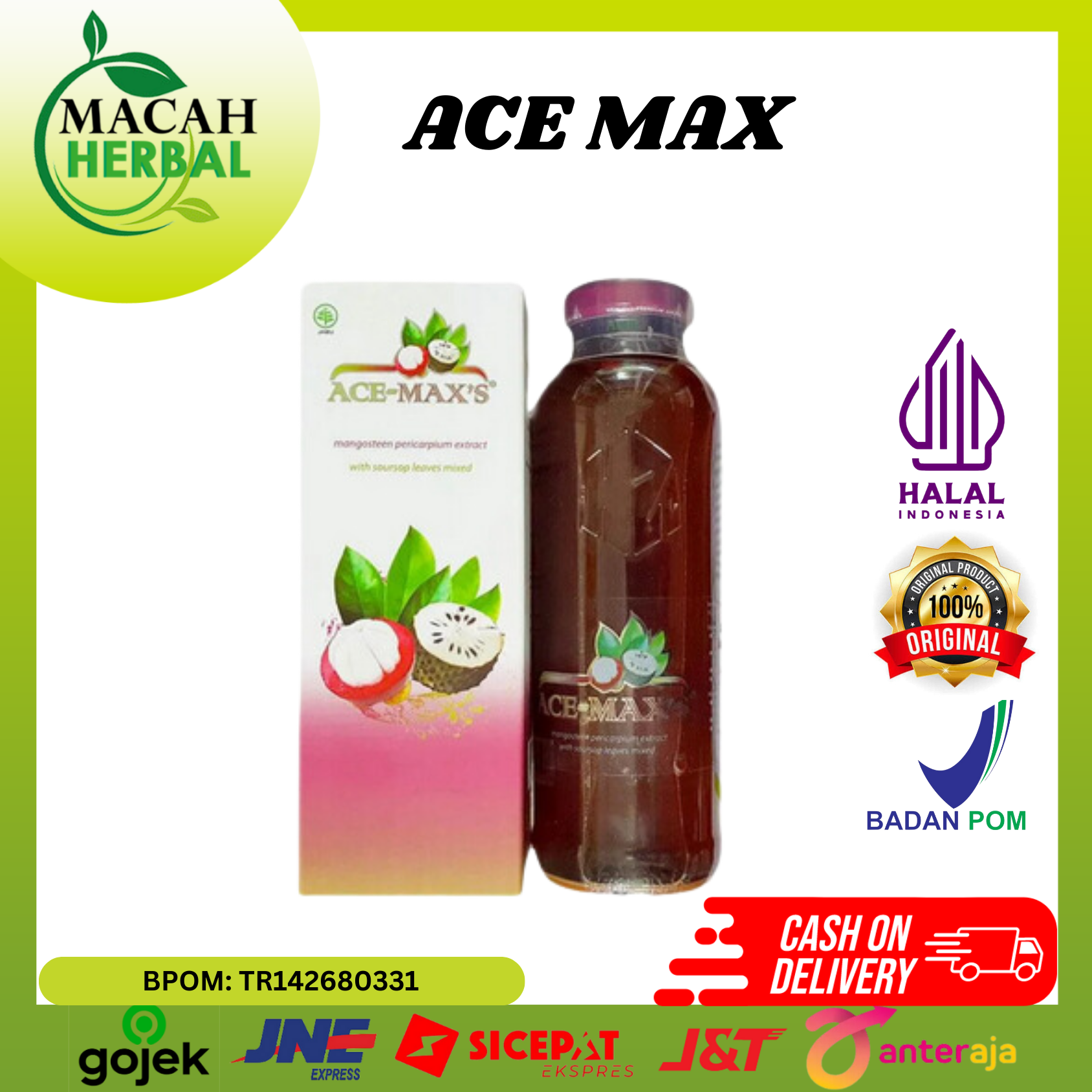 Ace maxs extra kulit manggis 100% asli original | Lazada Indonesia