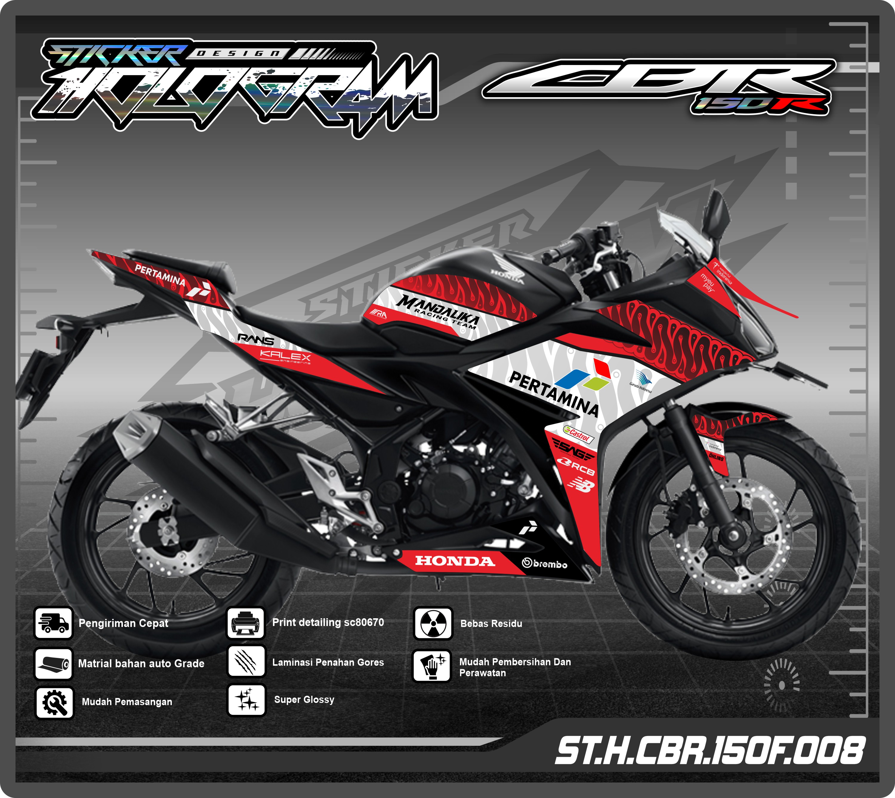 Cbr Sticker Striping Cbr Facelift - Stiker Motor Keren Setiker Motor ...