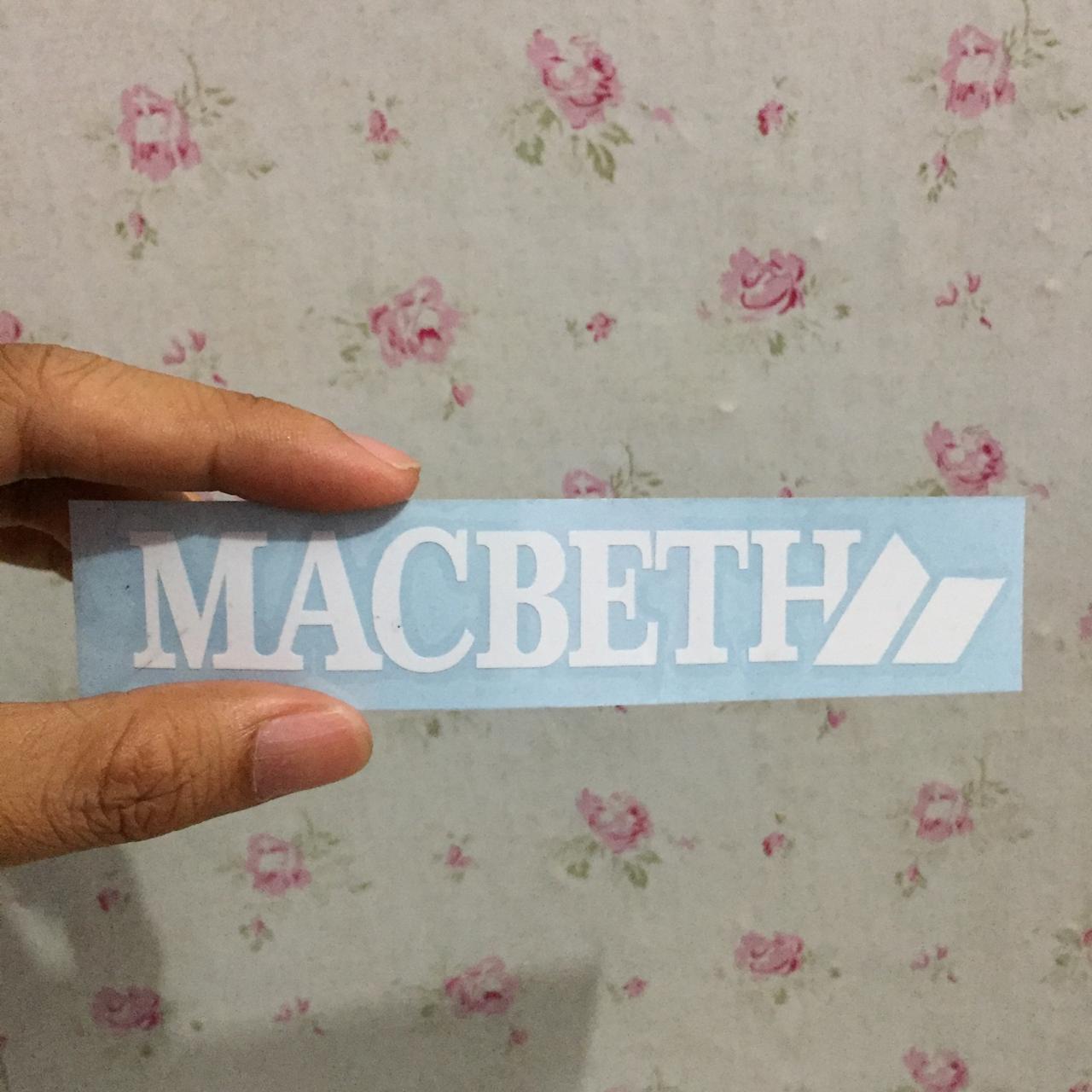 STICKER CUTTING MACBETH TEKS LOGO | Lazada Indonesia