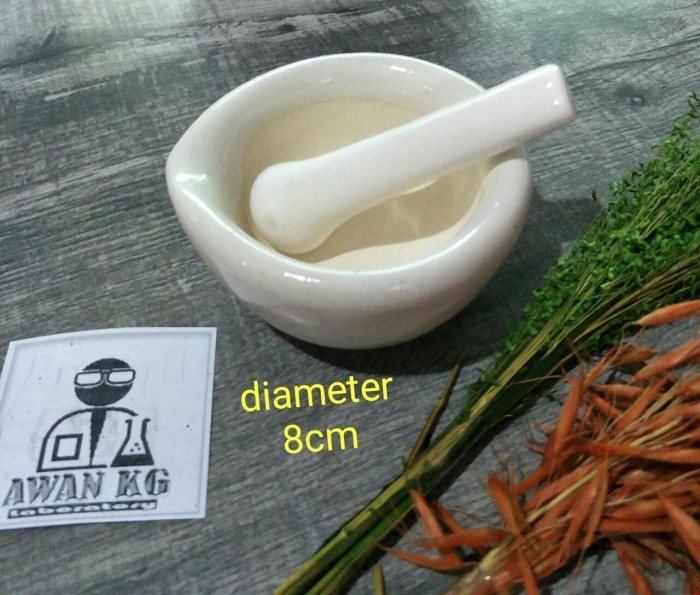 mortar alu diameter 8cm lumpang alu dia 8 cm porcelain RRC mortir alu ...