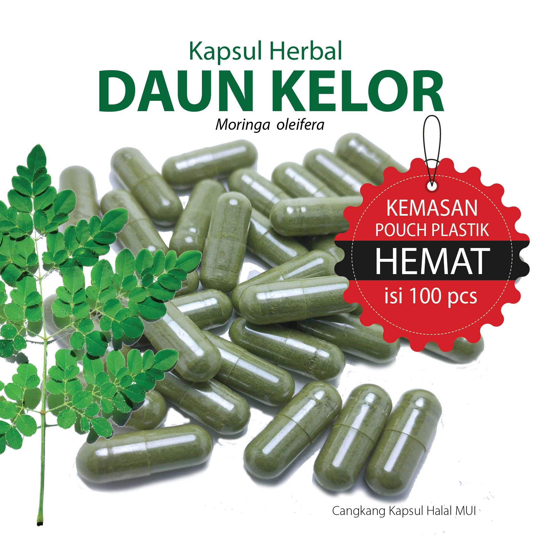 DAUN KELOR 100 Kapsul Herbal Alami Kemasan Hemat | Lazada Indonesia