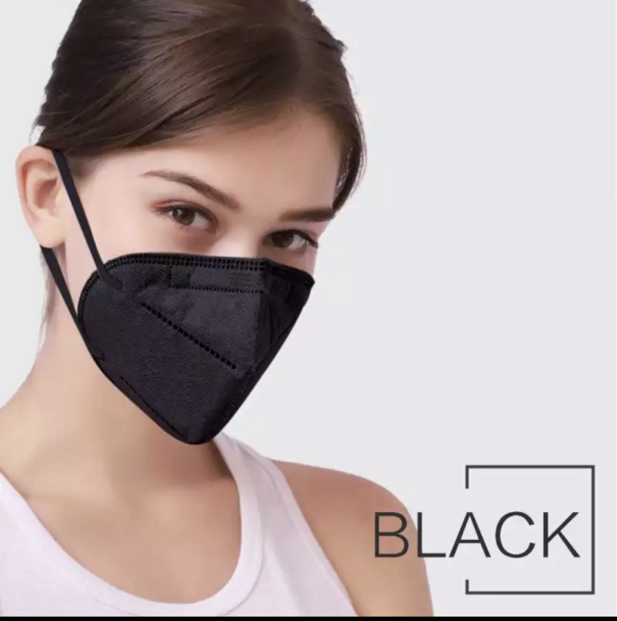 10 PCS Masker KN95 HITAM Masker N95 Masker KN 95 HITAM Mask N 95 ...
