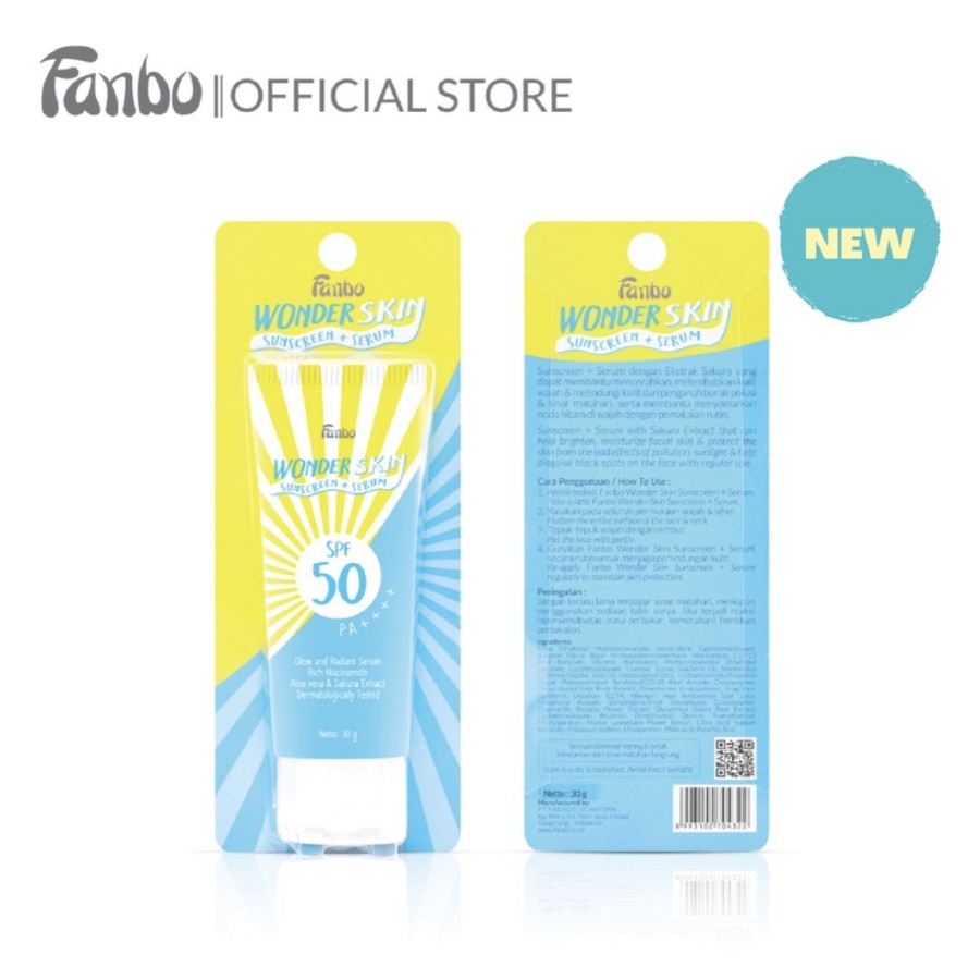 FANBO Wonder Skin Sunscreen + Serum SPF 50 PA++++ / Sunscreen Fanbo ...