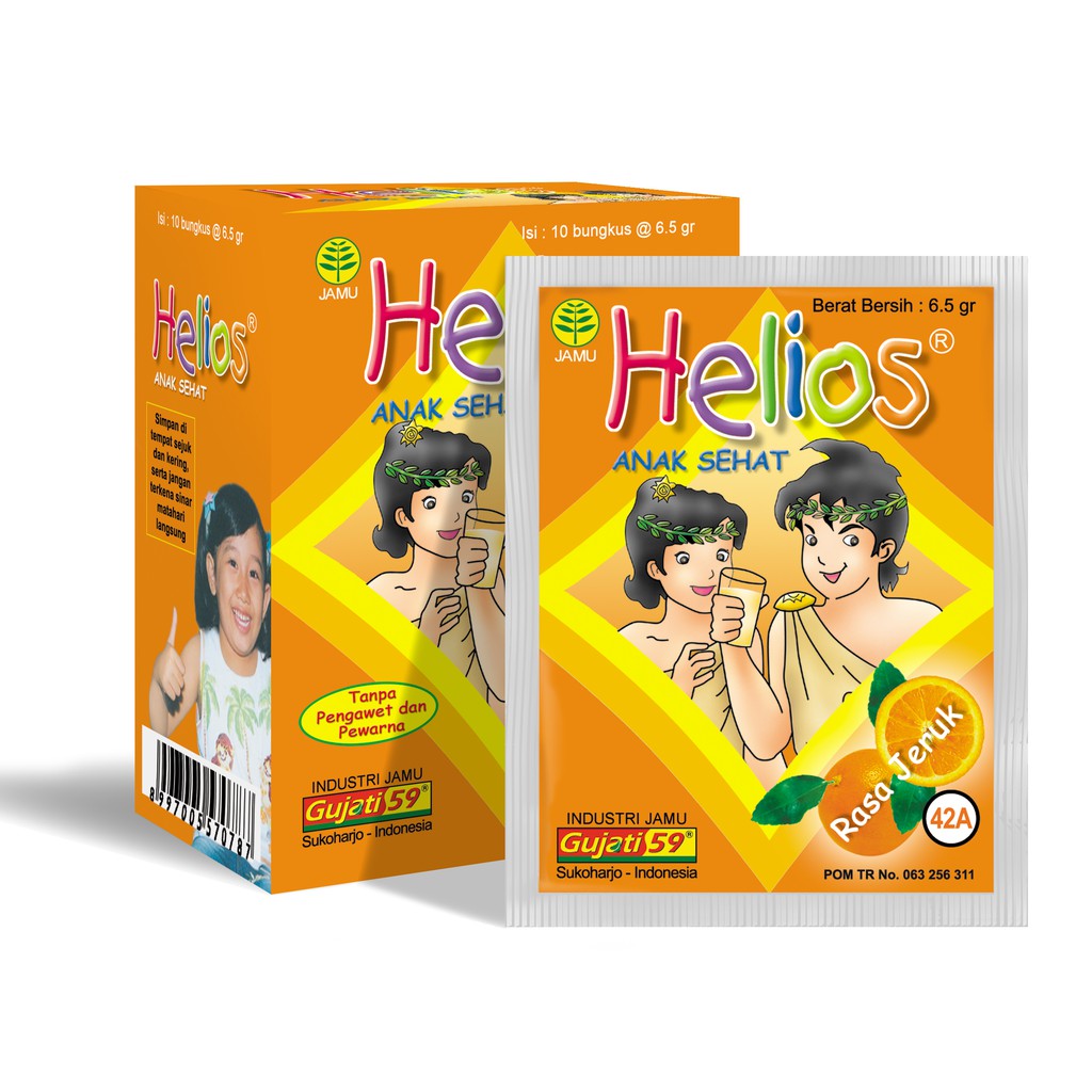 Jamu Anak Herbal Anak Sehat Helios Gujati Aneka Rasa Isi 10 Sachet ...