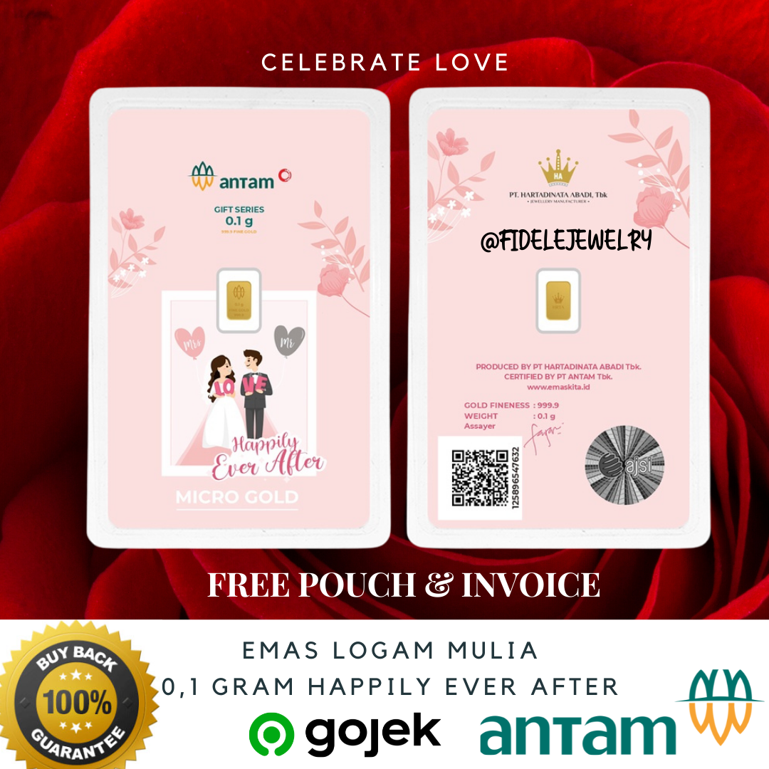 Antam Micro Gold logam mulia 0,1 gram Wedding Kado Pernikahan | Lazada ...