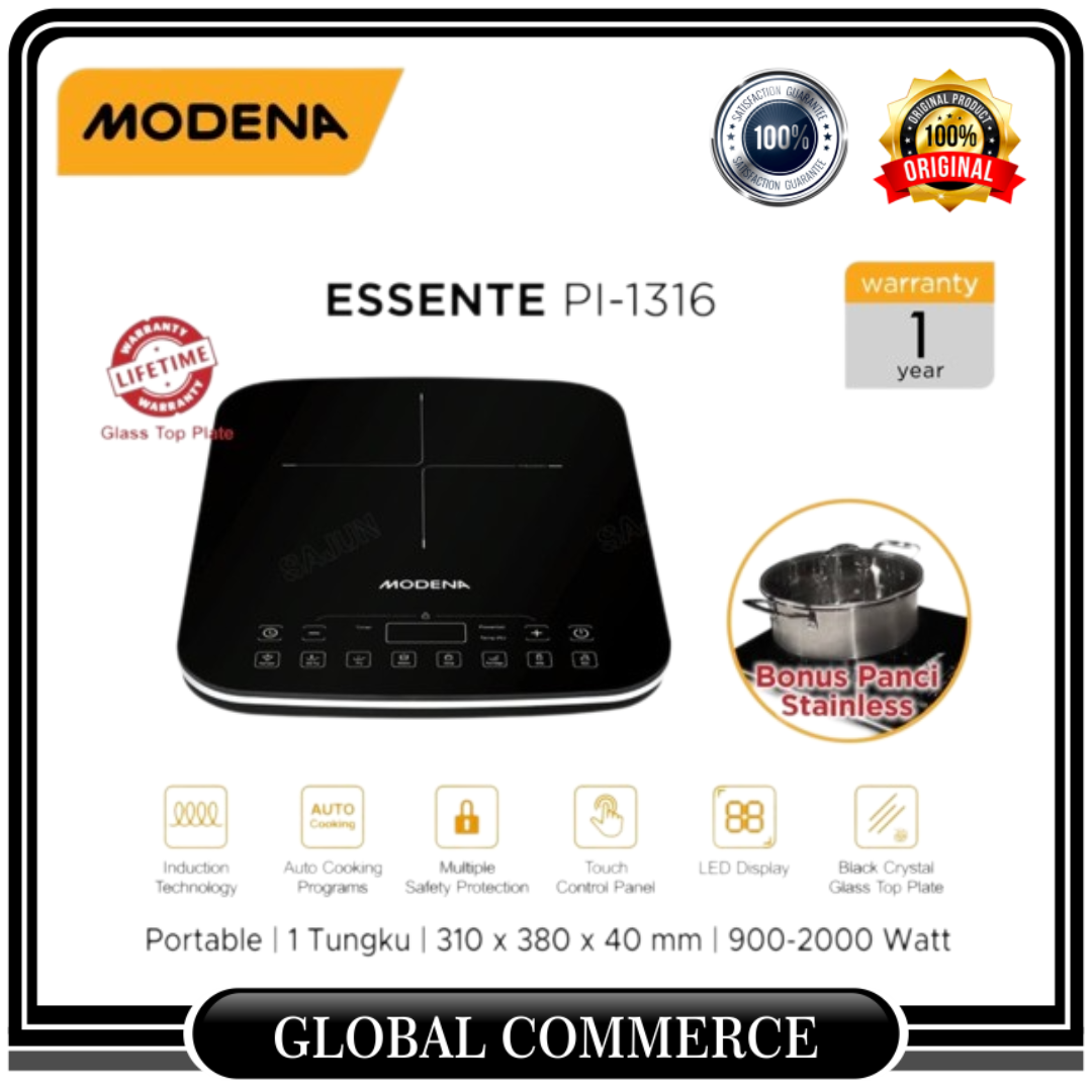 Modena Portable Induction Cooker PI 1316 Kompor Induksi PI 0316 ...