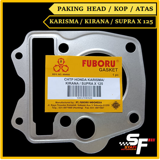 PAKING HEAD KARISMA / KIRANA / SUPRA X 125 PERPAK GASKET FUBORU KOP ...