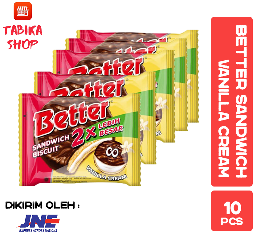 Better Sandwich Biscuit Vanilla Cream 10 PCS | Lazada Indonesia