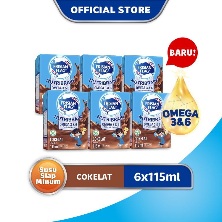 Frisian Flag Omega Susu UHT Chocolate 115ml Isi 6 | Lazada Indonesia