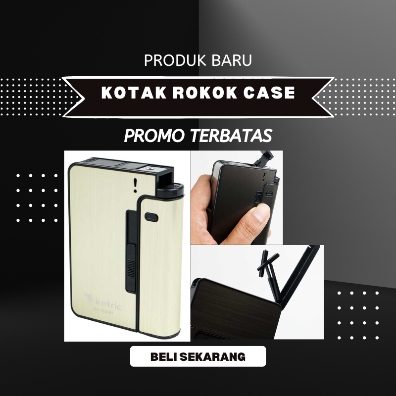 Kotak Rokok Fashion Bungkus Metal Case with Lighter Korek Api / Kotak ...