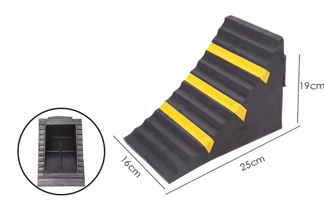Rubber Wheel Chock mobil/ truk Anti-Selip rv/kemping/trailer stopper ...