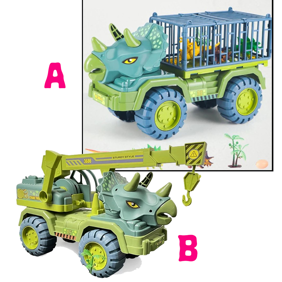 DINO TRUCK | MAINAN ANAK MOBIL TRUCK PENGANGKUT DINOSAURUS / Dinosaur ...