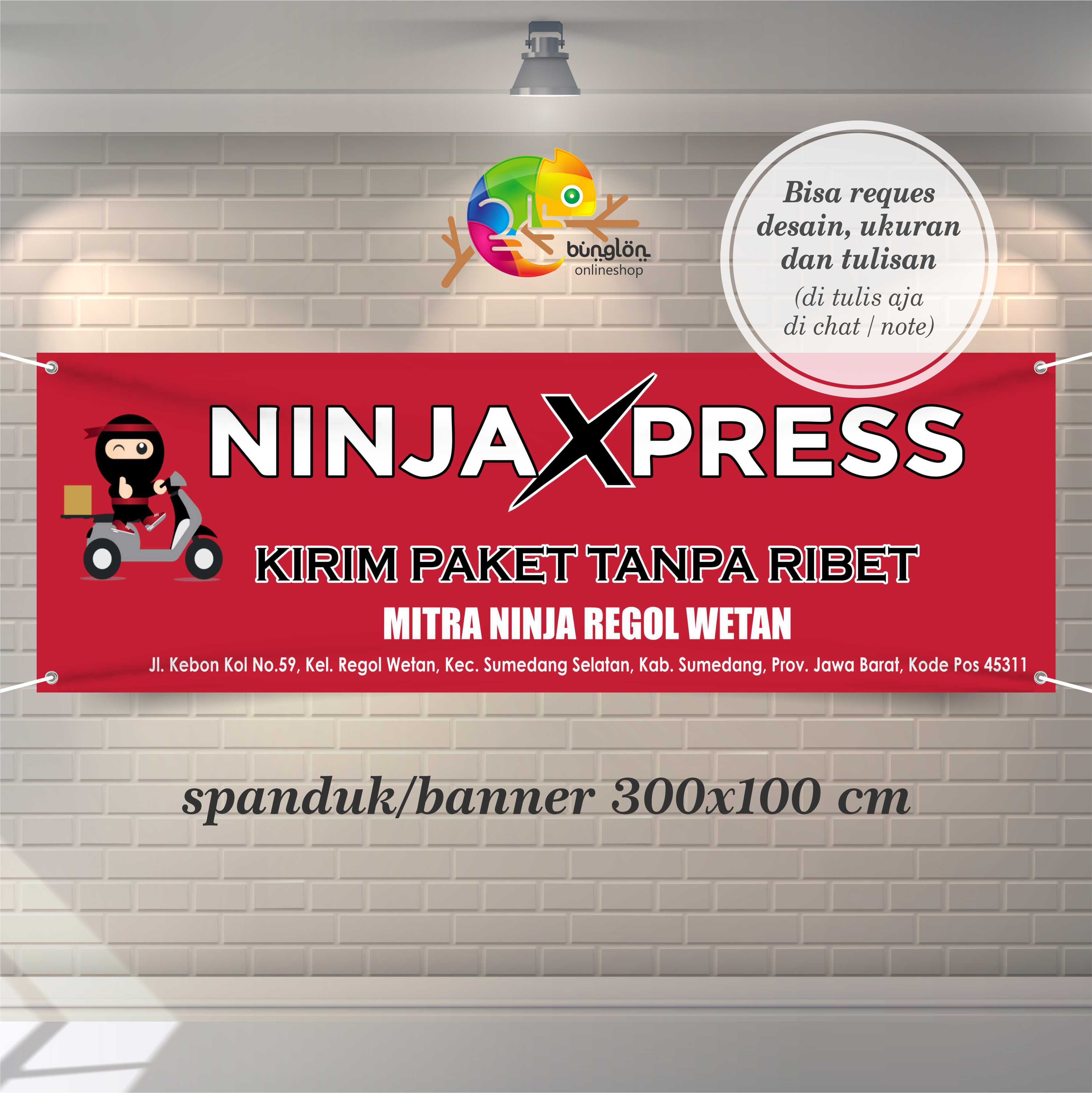 Spanduk, Banner Ekspedisi Ninja, JNE, JNT, Si Cepat, Dll. Custom Desain ...
