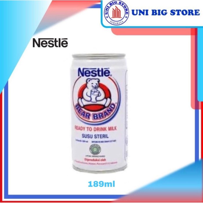 NESTLE Susu Beruang Bear Brand Sterilized Milk 189ml Healthy Drink ...