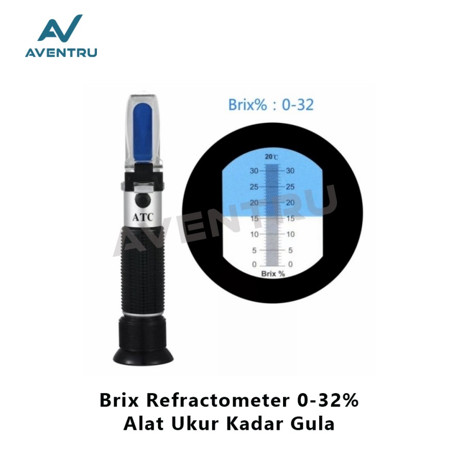 Alat Ukur Kadar Gula Makanan Minuman Brix Refractometer 32% 90% ...
