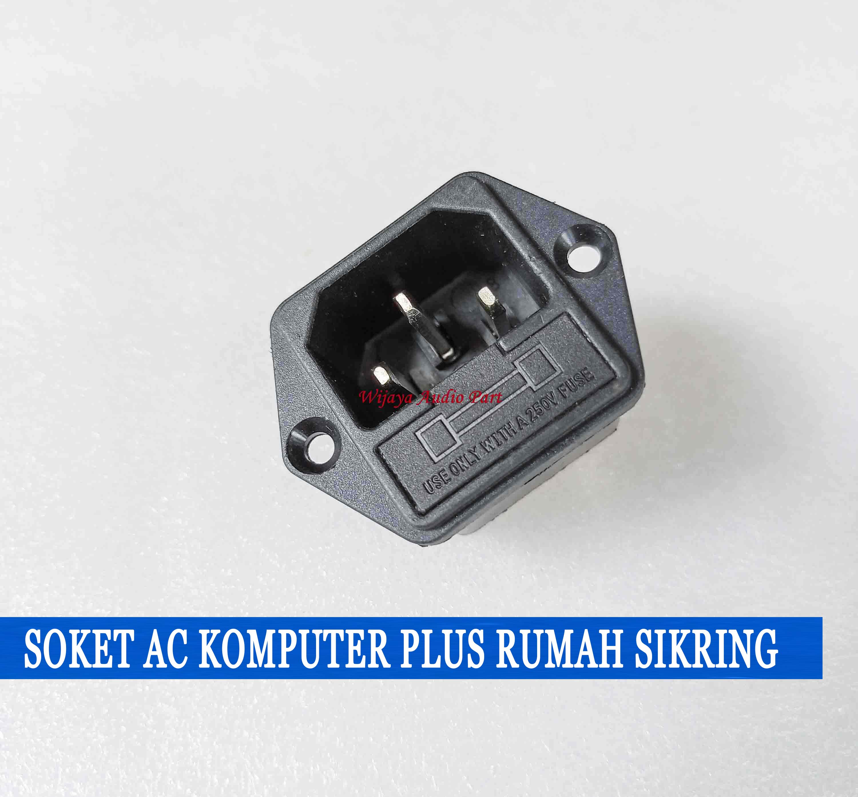 QTY 1 BUAH Soket AC Komputer + Socket rumah fuse/Sikring (non isi) | Lazada Indonesia