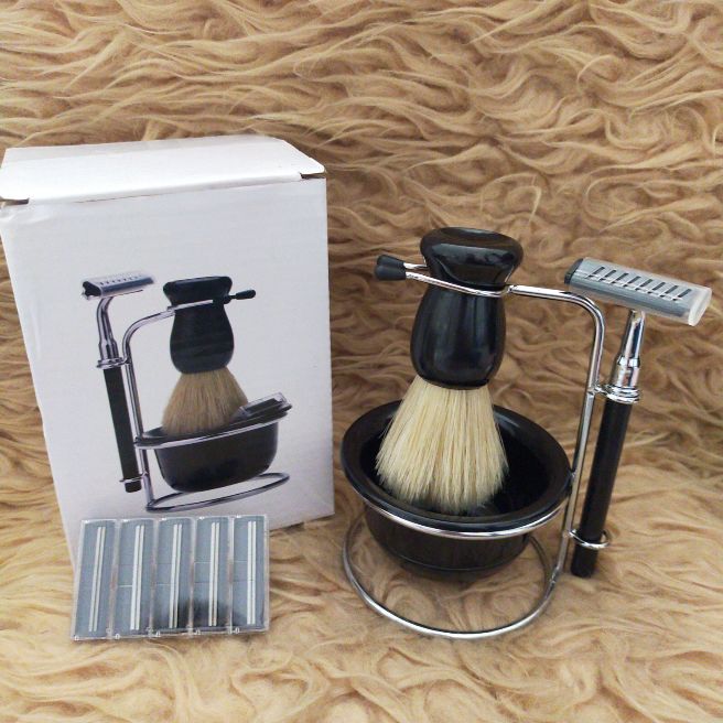 SHAVING BRUSH SET PAKET ALAT CUKUR JENGGOT BARBER SHOP SALON | Lazada ...