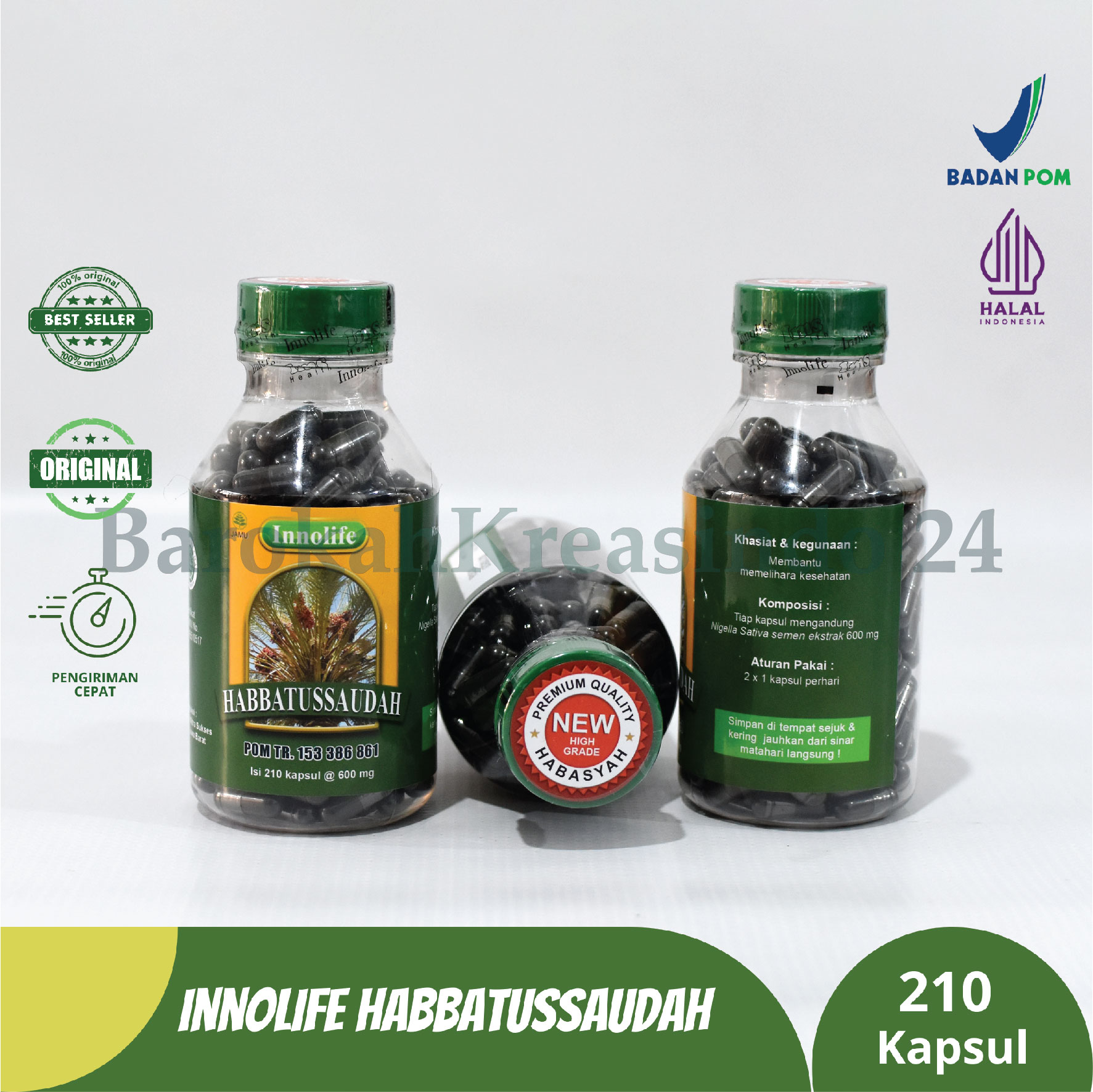 Innolife Assaudah 210 Habbatussauda Kapsul Obat Memelihara Kesehatan Menjaga Tubuh Stamina ...